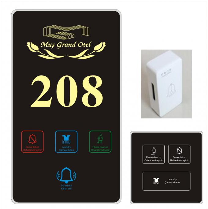 LED Touch Hotel Room Door Signs DND Switch Neon House Number Signs